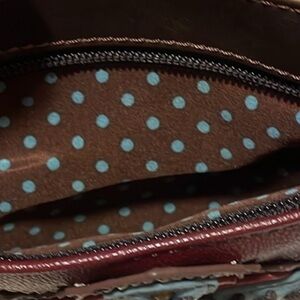 Chala | Bags | Chala Burgundy Wristlet With Embellished Cross | Poshmark